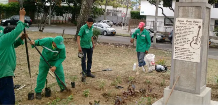 Dagma adecúa zonas verdes en el marco del XX Festival Petronio Álvarez